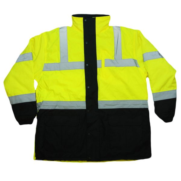 Black Bottom Parka, Class 3 Hi Vis Safety Jacket - UHV1004 - North ...
